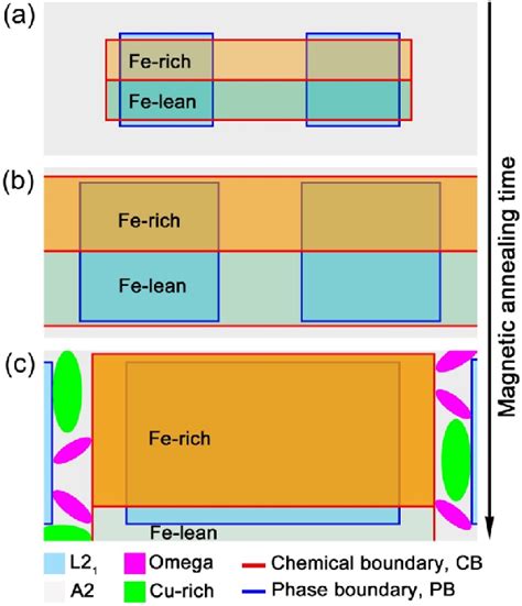Schematic Evolutions Of Microstructure And Chemical Shape Anisotropy In