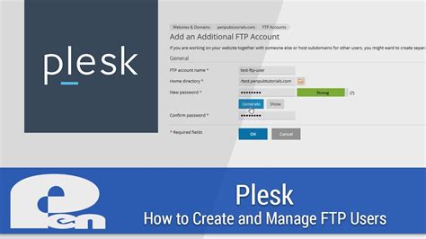 How To Create And Manage Ftp Users Plesk Youtube