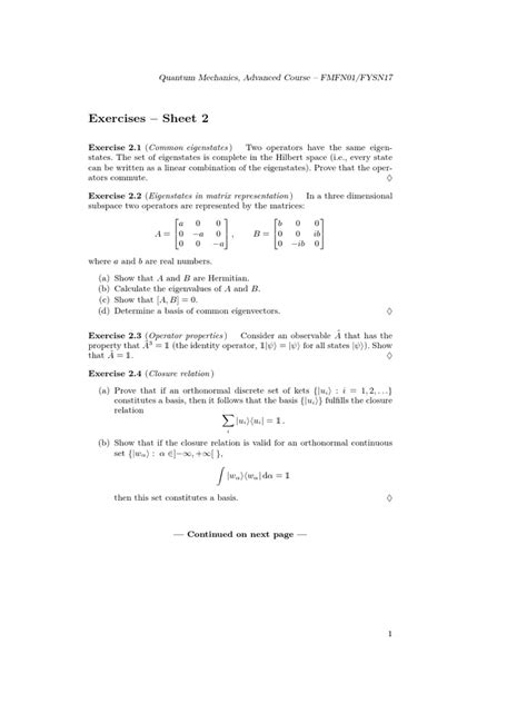 exercises sheet 2 pdf eigenvalues and eigenvectors functional