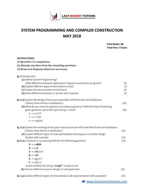 Spcc May17 Pdf Parsing Compiler