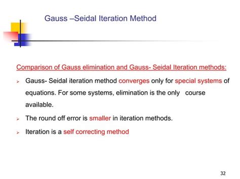 numerical methods iterative methods indirect method
