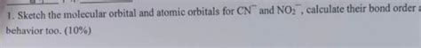Solved Sketch The Molecular Orbital And Atomic Orbitals Chegg