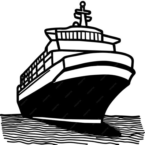 Premium Vector Cargo Ship Loading In Port Cartoon Illustration