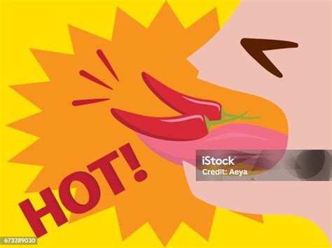 Pappers Merah Dalam Verter Konsep Mouthhot Ilustrasi Stok Unduh Gambar Sekarang Api Api