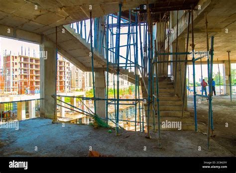 Ranchi India June 2019 View Of An Under Construction Building Corridor In Ranchi Stock