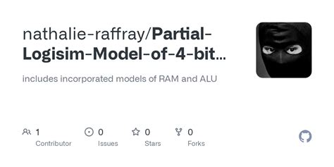 github nathalie raffray partial logisim model of 4 bit cpu includes