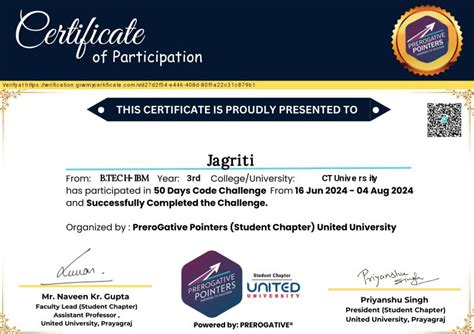 Jagriti On Linkedin Continuouslearning Codingchallenge Achievement