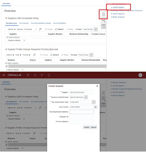 The Oracle Prodigy Create A Supplier In Oracle Fusion Applications