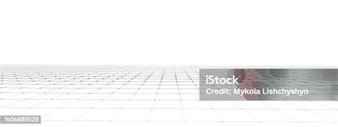 와이어프레임 풍경 벡터 원근 그리드입니다 디지털 공간 흰색 배경에 메시 배경 주제에 대한 스톡 벡터 아트 및 기타 이미지 배경 주제 지평선 테크놀로지 Istock