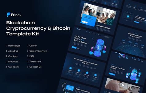 Fintex区块链加密货币交易所和互联网金融网站Elementor模板 云创源码