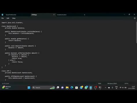 Subham Tewary On Linkedin Atminterface Codsoft Java Internship
