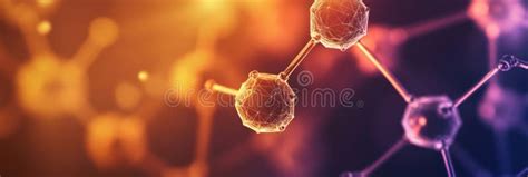 Abstract Representation Of Molecules And Chemical Structures Featuring