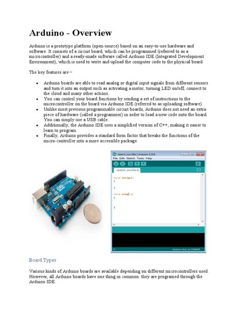 Arduino Material Pdf Integer Computer Science Arduino