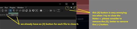 X Button On Top Right Corner Annoying · Issue 13939 · Notepad
