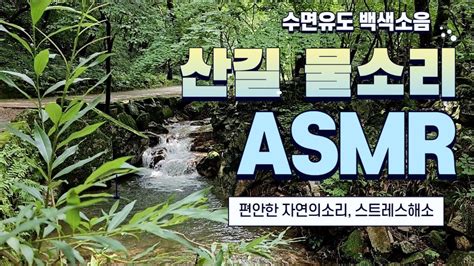 산길 옆 편안한 물소리 자연의 소리 스트레스해소 집중 명상 힐링 휴식 수면유도 백색소음 불면증완화 Asmr
