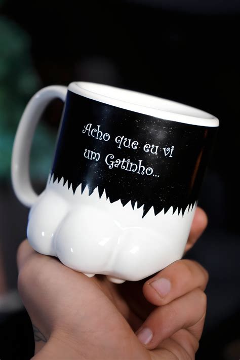 Caneca 3d Pata Gatinho Frajola Acho Que Vi Um Gatinho Looney Tunes