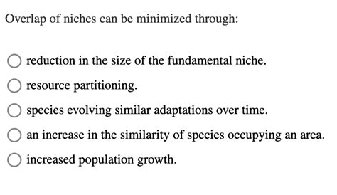 Solved Overlap Of Niches Can Be Minimized