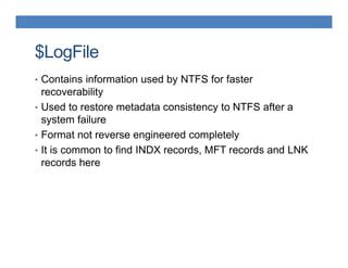 Ntfs Forensics PDF Operating Systems Computer Software And Applications
