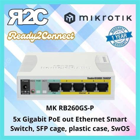 Jual Mikrotik Rb260gsp Router Switch Poe 5 Port Gigabit Jakarta Pusat Ready 2 Connect