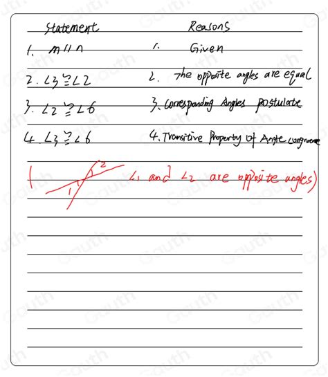 Solved Activity 4 Complete The Proof Of The Alternate Interior Angles Theorem Given Mii N