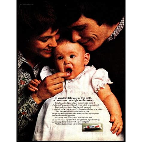 Crest Art 971 Crest Toothpaste Vintage Print Ad Mom Dad Newborn