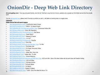 Tor Deep Web Ppt