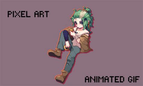 create lofi pixel art lofi loop animated illustration by