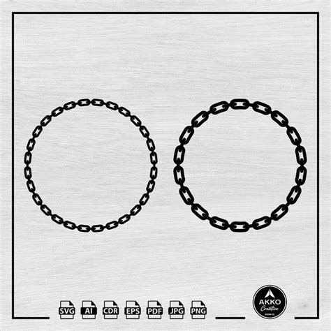 Chain Circle Svg Png Metal Chain Link Svg Nautical Chain Svg Chain