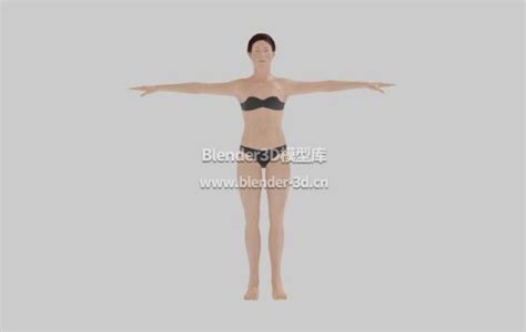 Blender Rig青年女性3d模型素材资源免费下载 Blender3d模型库