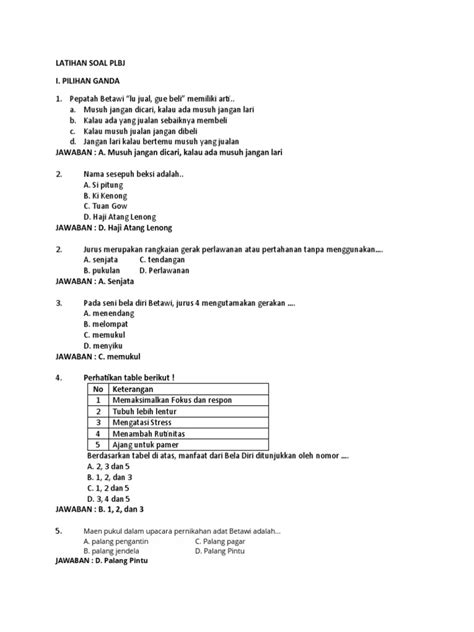 Soal Pts 2023 Plbj Pdf