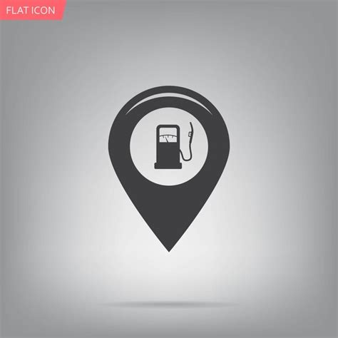 Premium Vector Map Pointer With Gas Station Icon Vector Illustration
