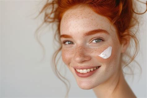 Premium Photo Portrait Of Beautiful Young Redhead Woman With A Drop