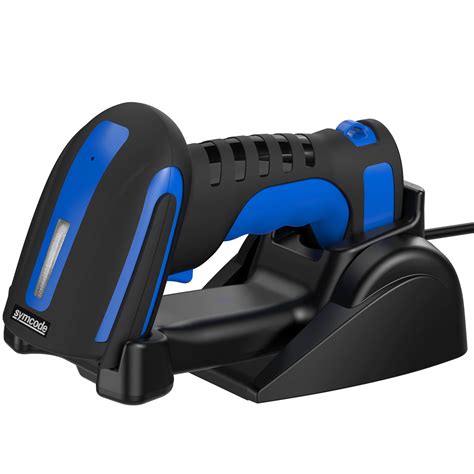 Symcode 2d Bluetooth Barcode Scanner With Wireless Charging Stand 1968 Feet Transmission