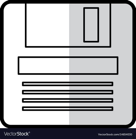 Floppy Disk Isolated Icon Royalty Free Vector Image