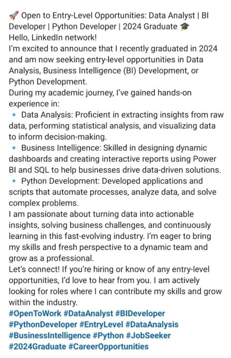 N Karthikeya On Linkedin Opentowork Dataanalyst Bideveloper Pythondeveloper Entrylevel
