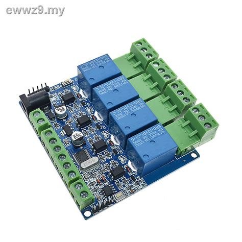 【今日發貨】modbus Rtu 4路繼電器模塊stm8s103 Mcu二次開發rs485通訊ttl 蝦皮購物