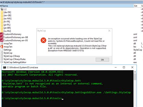 Stylecopsettingseditorexe Failing With Exception · Issue 198 · Stylecopstylecop · Github