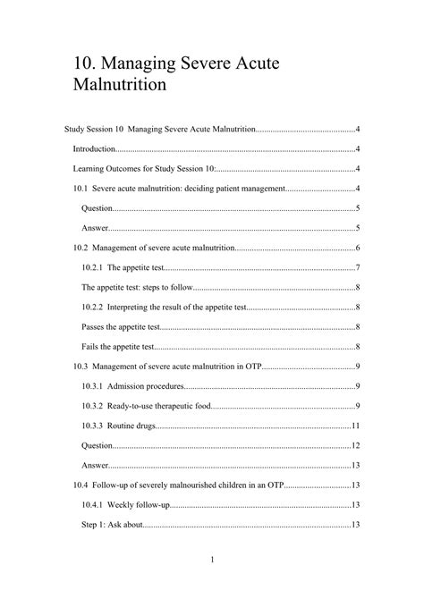 10 Managing Severe Acute Malnutrition Docest