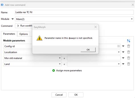 Unable To Assign Parameters In Explorer Support Easymorph Community Data Preparation