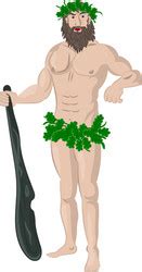 Prehistoric Caveman Naked Vector Images