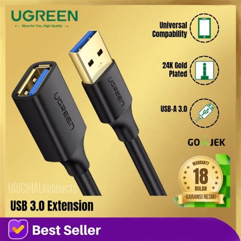 Jual Ugreen Kabel Extension Usb 3 0 Male To Female 5gbps Cowo Ke Cewe Kabel 20 Meter Extend Di