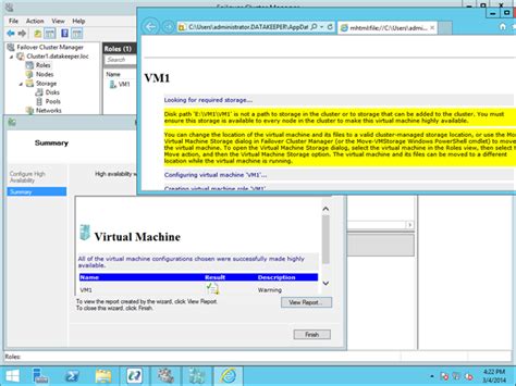 Configuring A Sanless Hyper V Failover Cluster With Datakeeper Cluster