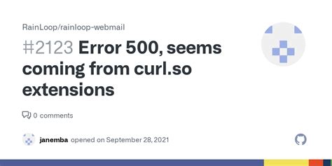 Error Seems Coming From Curl So Extensions Issue RainLoop Rainloop Webmail GitHub