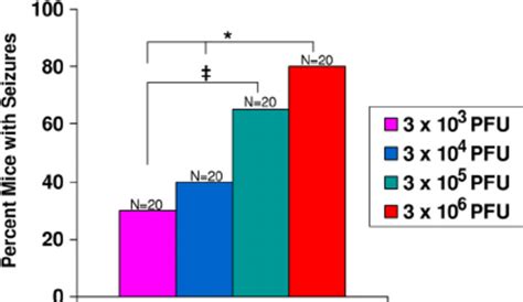 Seizure Racine Scale Stage 3 To 5 Frequency Mice Were Infected With
