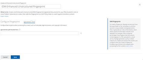 Create A Fingerprint Skyhigh Security