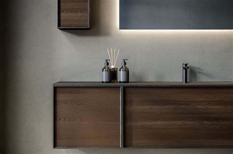 3d는 수도꼭지 아침 햇살 벽 우아함이 있는 욕실의 검은색 세라믹 세면대 조리대에 원근감 있는 빈 공간을 닫습니다 0명에 대한 스톡 사진 및 기타 이미지 Istock