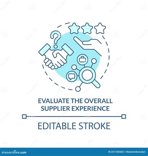 Evaluate Vendor Responses Blue Gradient Concept Icon Cartoon Vector 253016957