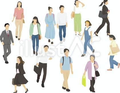 通行人セットイラスト No 22747480｜無料イラスト・フリー素材なら「イラストac」