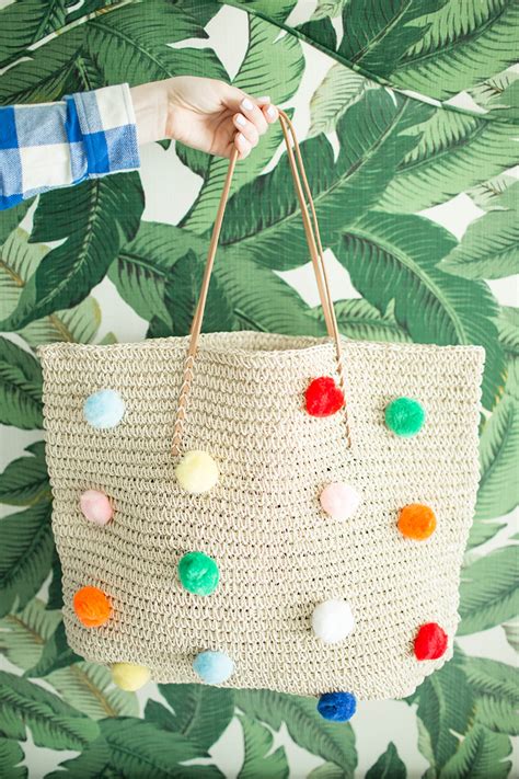 Pom Pom Tote Bag Gray Malin