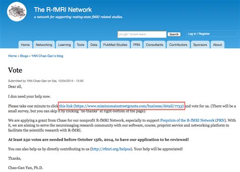 Vote The R Fmri Network